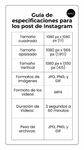 Instagram: Guia detallada de formatos permitidos